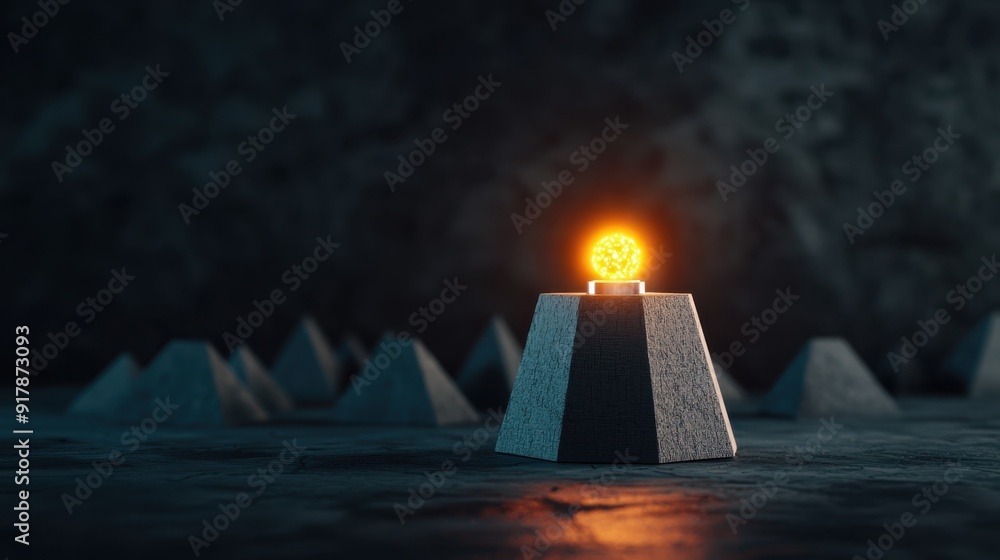 3D model of a nuclear power plant represented by basic geometric shapes ...