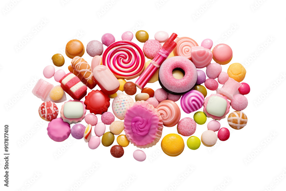 Candies on transparent background. Themes related to candies. World of ...