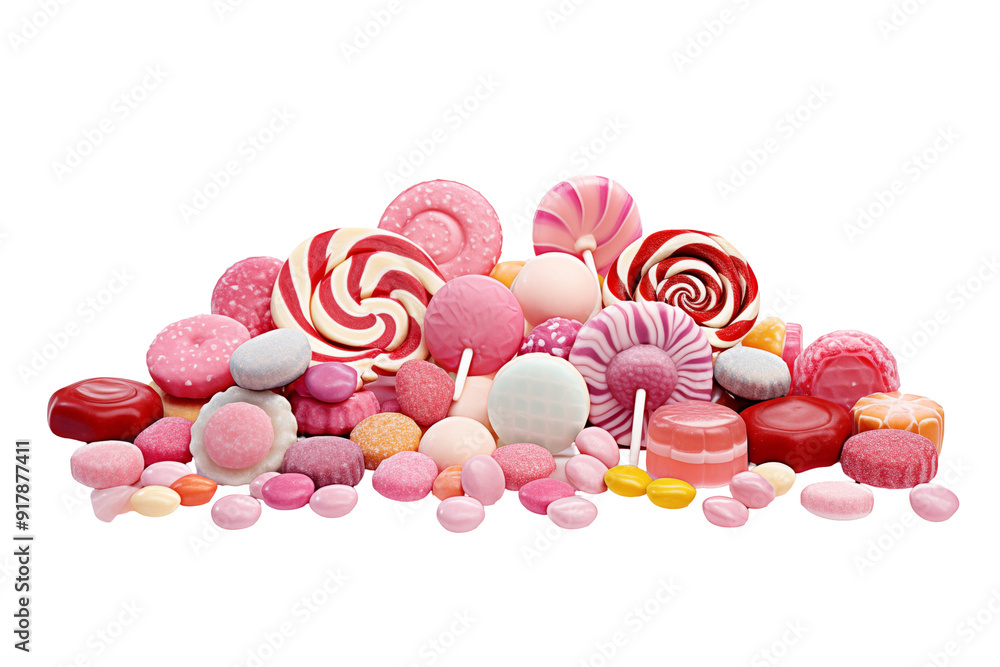 Candies on transparent background. Themes related to candies. World of ...