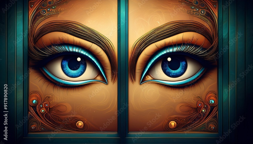 Eyes as Windows conceptual photo Eyes depicted as windows or doors ...
