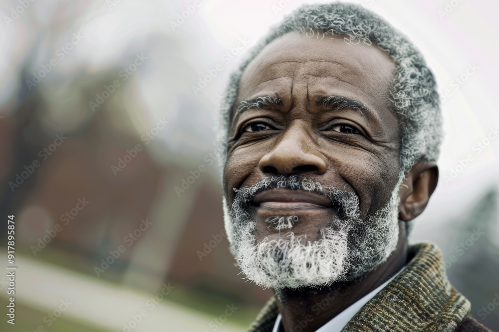 Close-up portrait of a senior old black African a woman. Ai generative ...