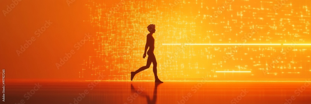 AI-Powered Future: Silhouette Striding Through the Realm of Machine ...