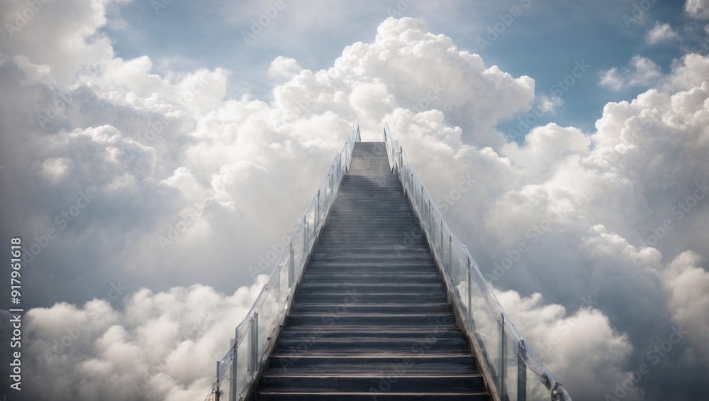 Stairway to Heaven: A long, winding staircase ascends through a ...