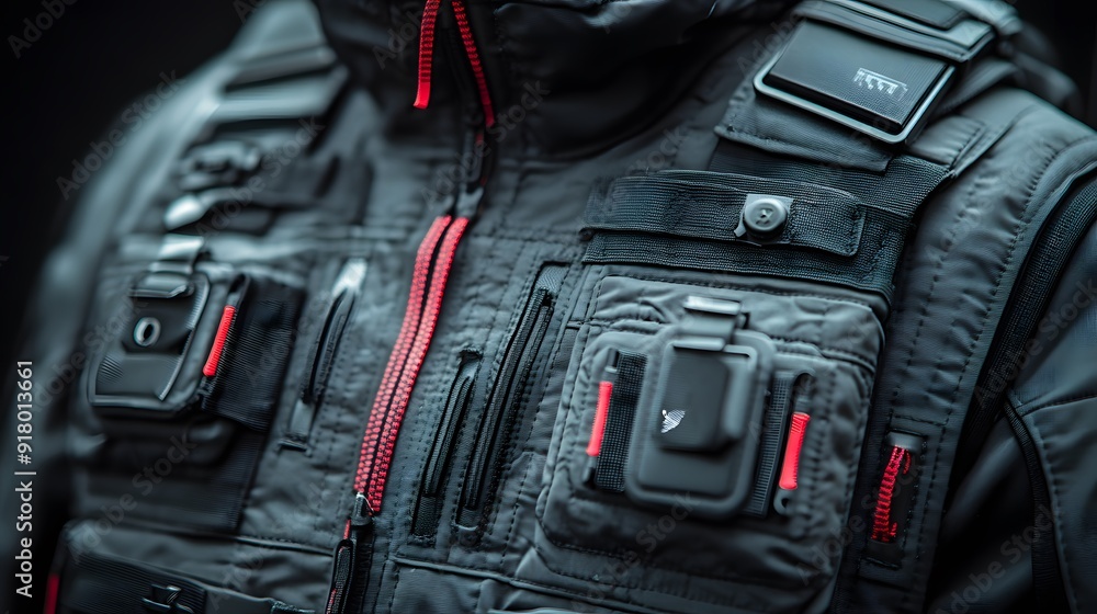 11081442 46 Internal parts of a smart bulletproof vest with embedded ...