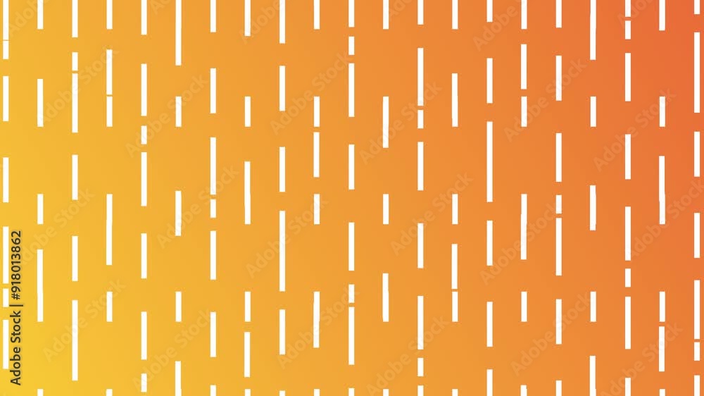Orange gradient background with white vertical lines in a staggered ...