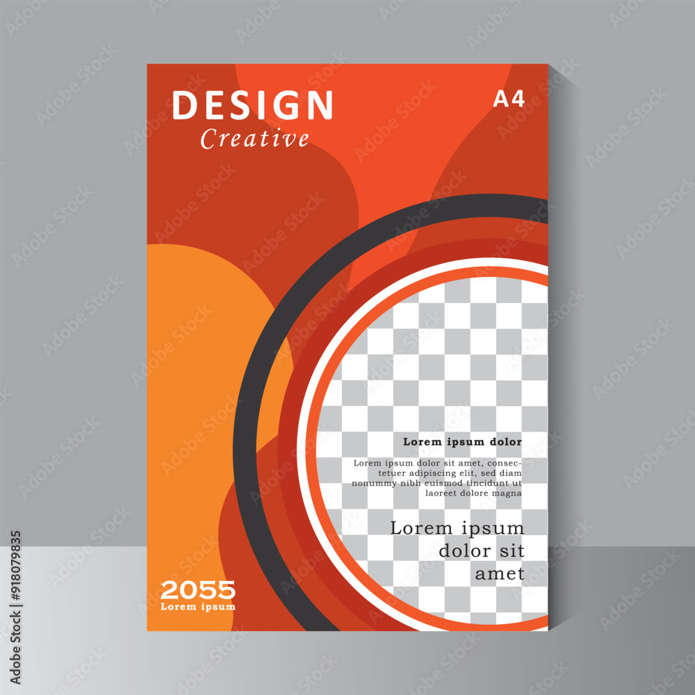 A4 Template vector design set for Cover with image space, can be use ...