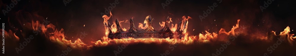 The Fiery Crown of Sovereignty: A Medieval Tapestry of Royalty's Rise ...