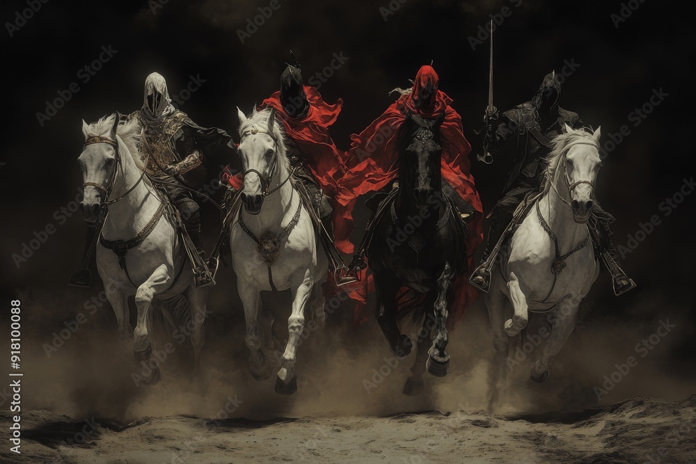 Apocalyptic Riders: The Four Horsemen of the Apocalypse, Symbolizing ...