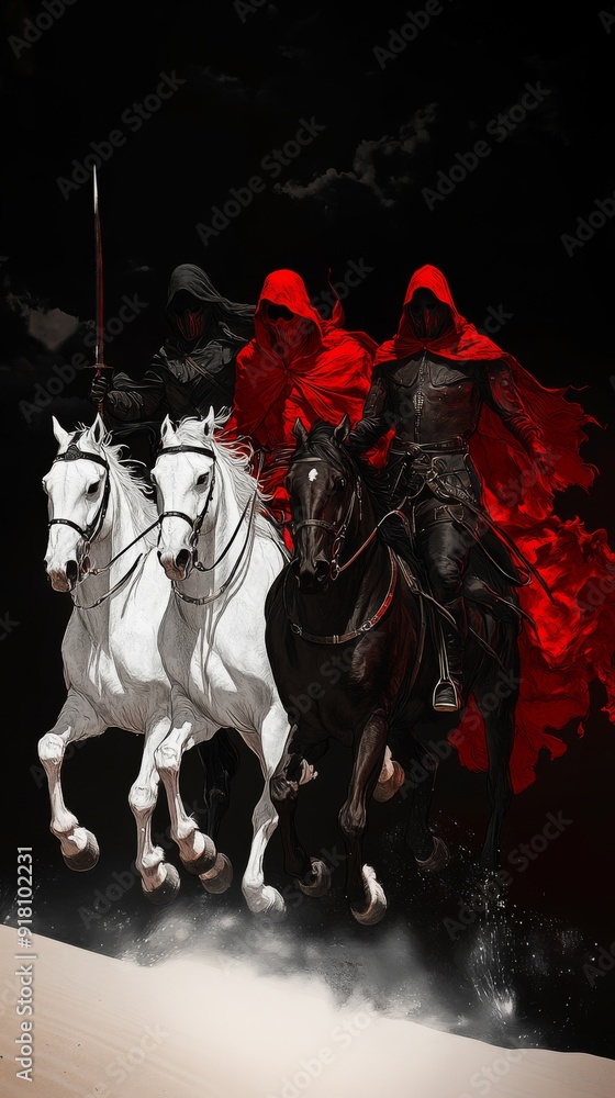 Apocalyptic Riders: The Four Horsemen of the Apocalypse, Symbolizing ...
