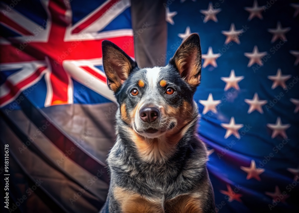 Patriotic pup poses proudly next to national symbol, Australian cattle ...