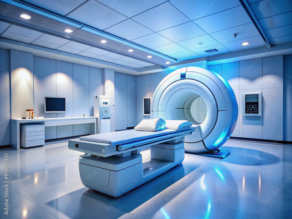 State-of-the-art MRI scanner in modern hospital radiology department ...
