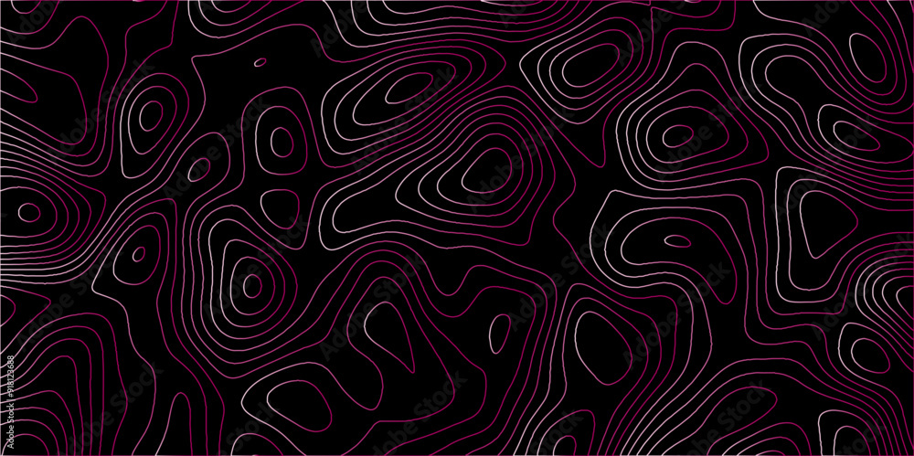 Topographic canyon geometric map relief texture with curved layers and ...