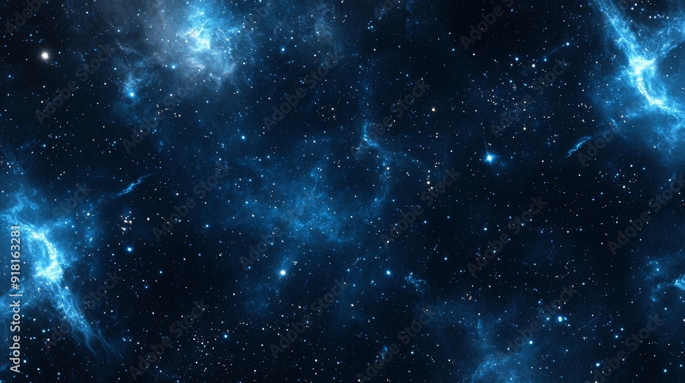 Galaxy Themed Background with Stars and Nebulae for Space Exploration ...