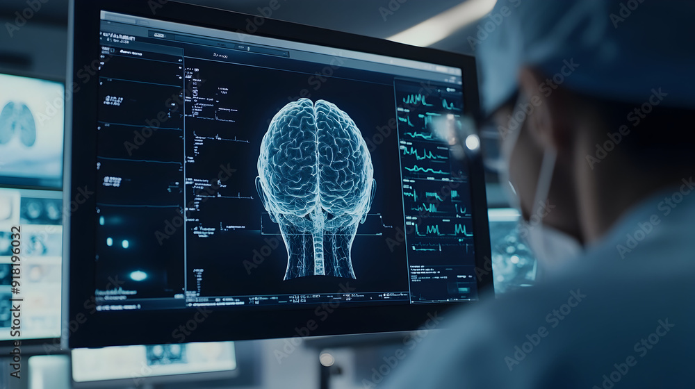 - A visual of artificial intelligence analyzing medical scans and ...