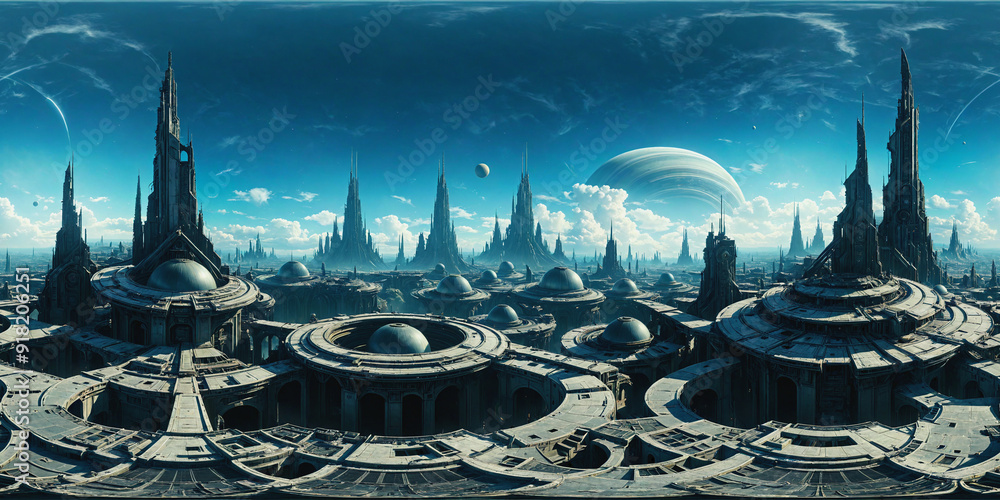 HDRI Post-Apocalyptic Sci-Fi Equirectangular Panorama 11 Stock ...