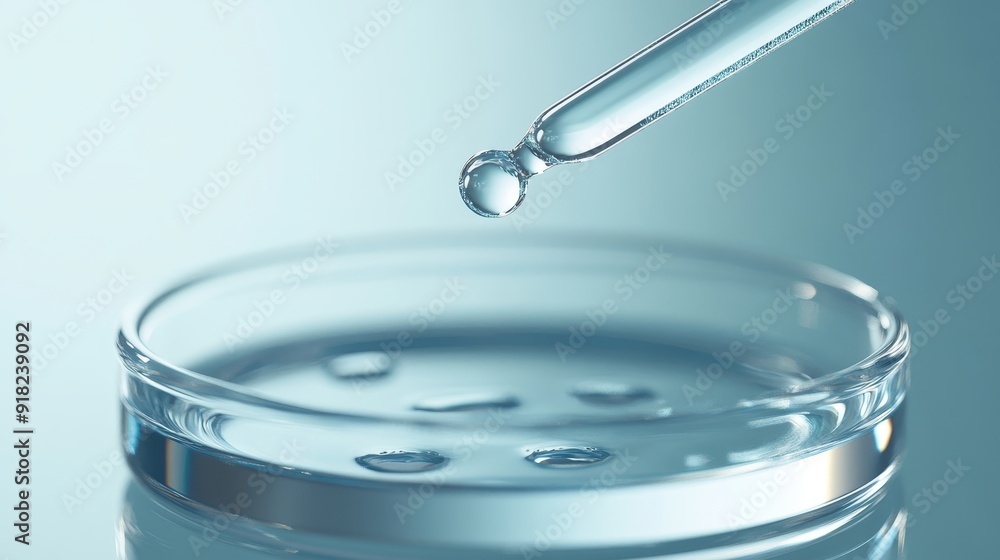Dropper Dispensing Liquid into Petri Dish - A close-up image of a ...