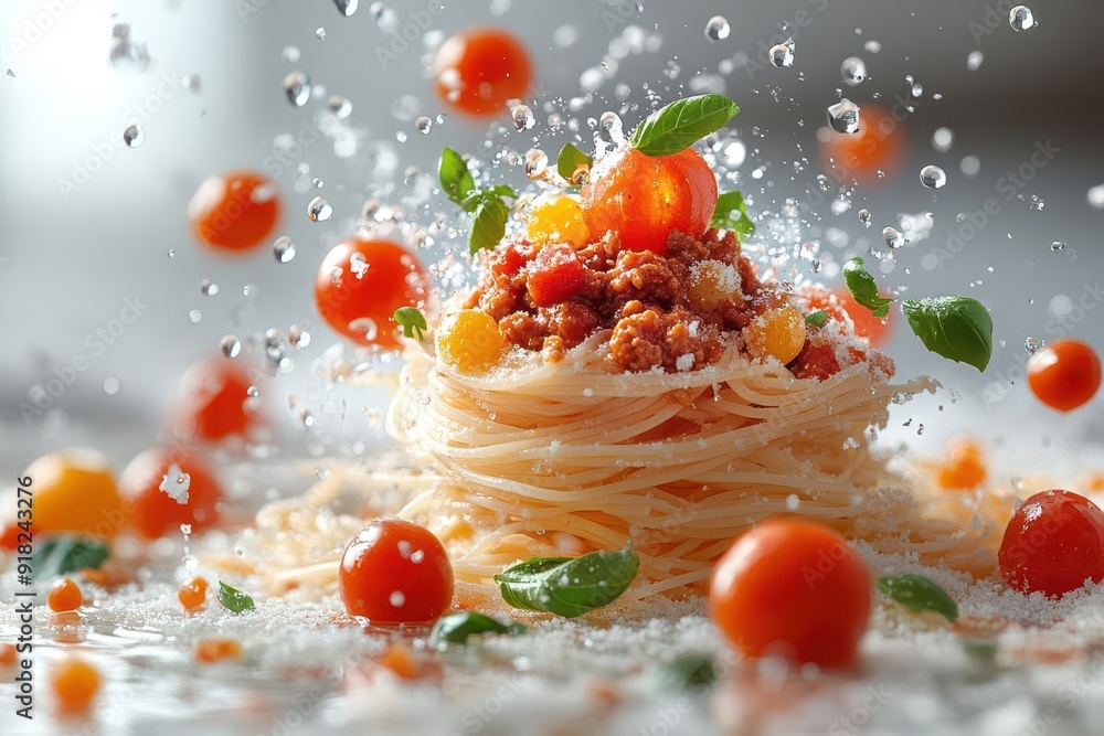 elevated culinary art spaghetti bolognese reimagined as a molecular ...