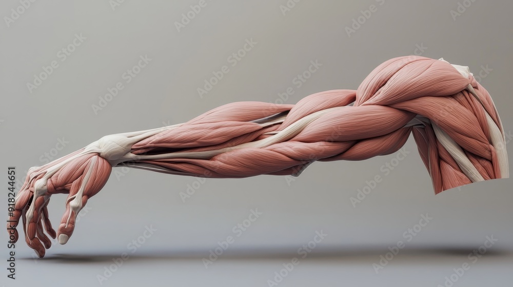 Human Arm Muscles Anatomy Illustration - Detailed anatomical ...