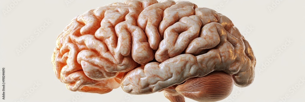 Human Brain Anatomy - Side View 3D - A detailed 3D of the human brain ...