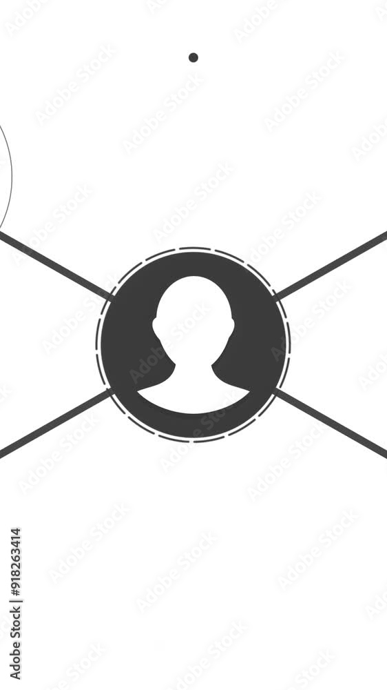 Social Network People Icon Link Connection Technology Loop Animation ...