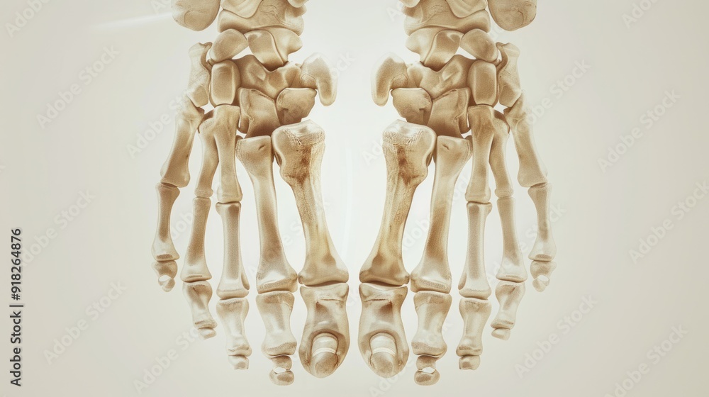 Diagram showing the bones and joints in the toes. Stock Photo | Adobe Stock