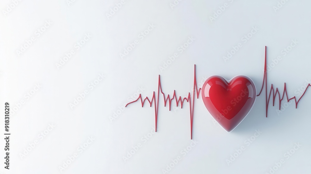 Heartbeat graph with sudden drops and spikes, visualizing the dangers ...