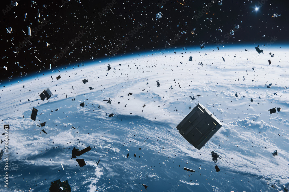A hauntingly beautiful depiction of space debris orbiting Earth ...