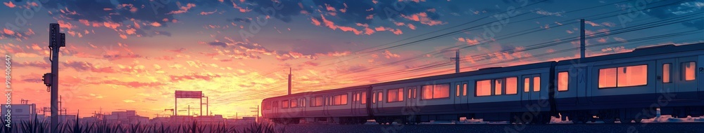 Whimsical Animated Train Journey: A Playful Illustration of a ...