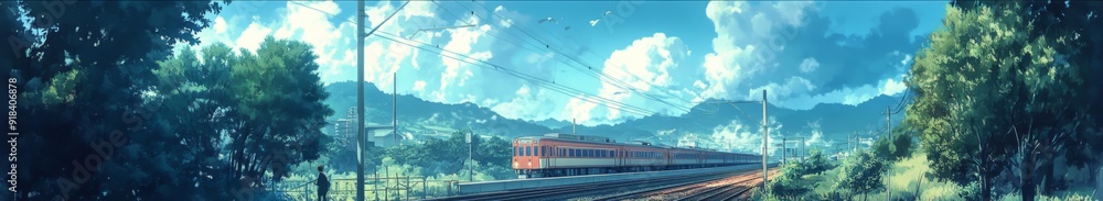 Whimsical Animated Train Journey: A Playful Illustration of a ...