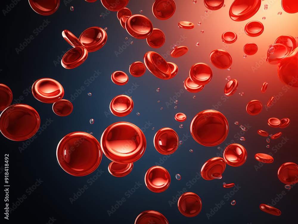 3d flow red blood cells iron platelets erythrocyte anemia realistic ...