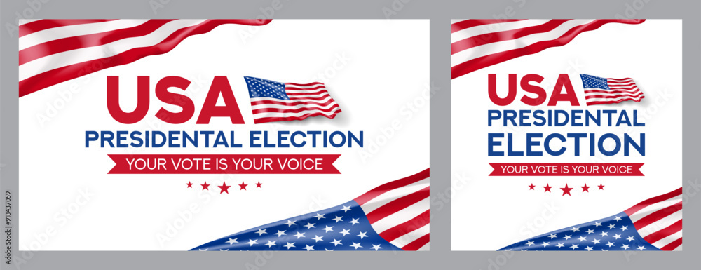 US 2024 presidential election banners. USA presidential election 2024 ...