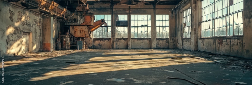 Desolate Beauty: Abandoned Factory Art with Rusting Machinery and ...