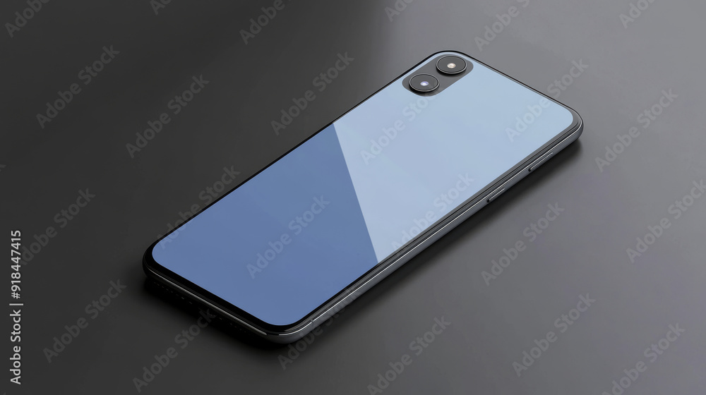 Realistic mockup template of a modern smartphone with a notched display ...