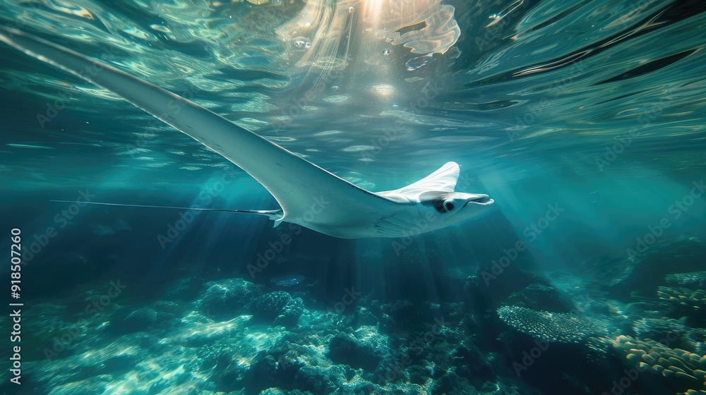 Underwater Flight Capturing the motion of the stingray s wings to give ...