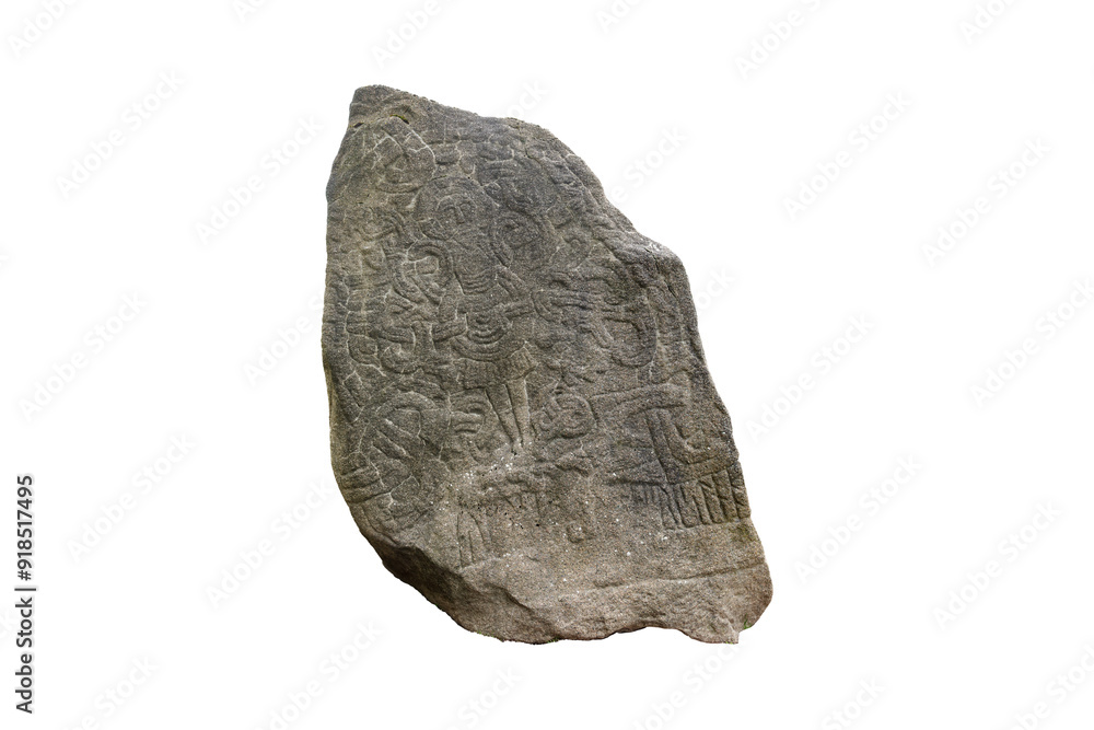 Jelling stone, replica of Harald Bluetooth's rune stone from Jelling ...