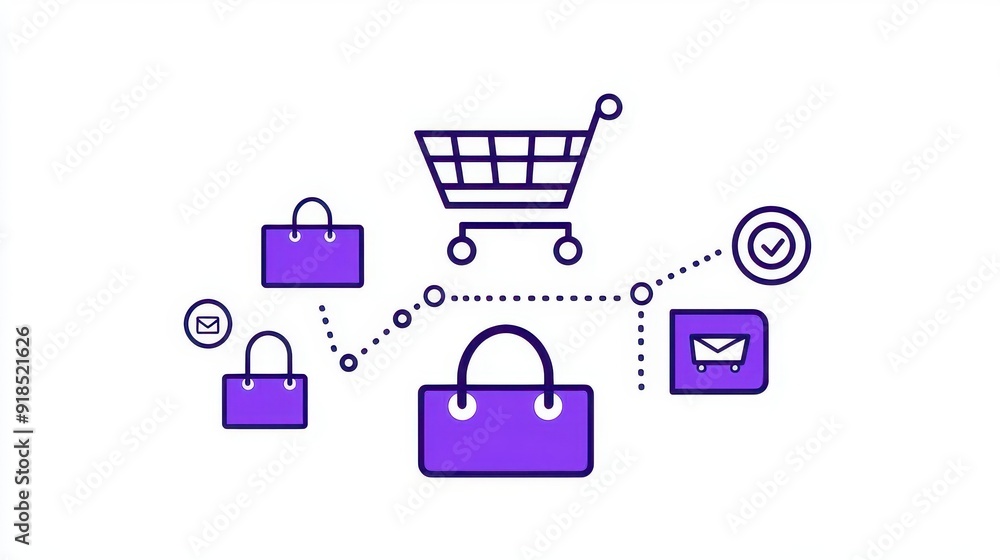 Minimal checkout process flowchart with only three steps, using basic ...