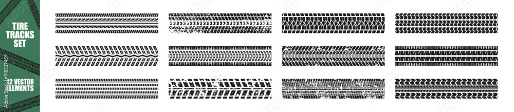 Photo & Art Print Tire trace track, Tata