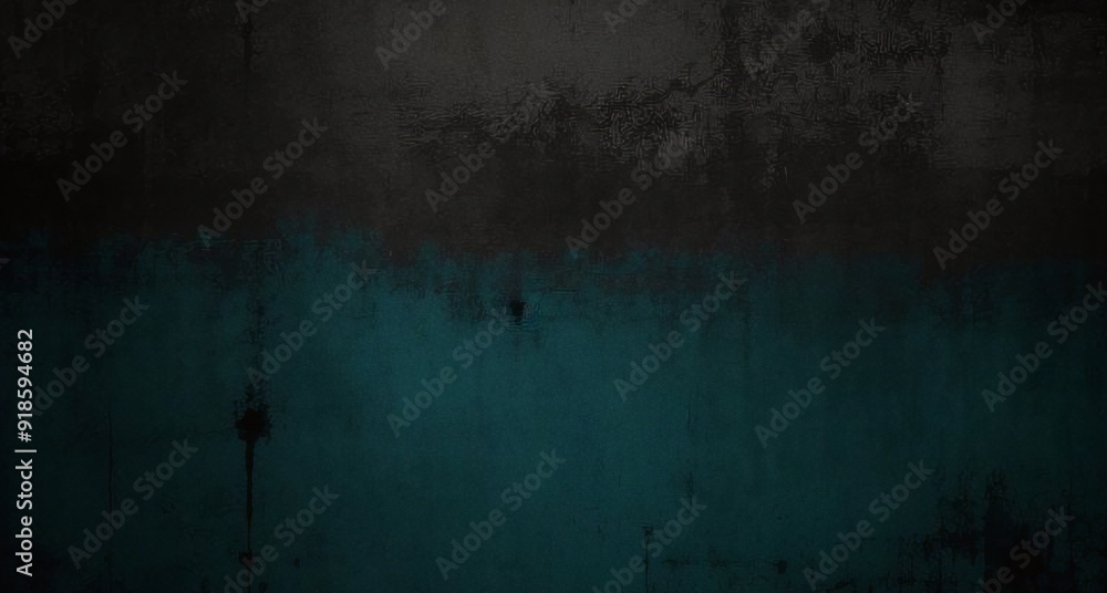 dark blue background texture with black vignette in old vintage grunge ...