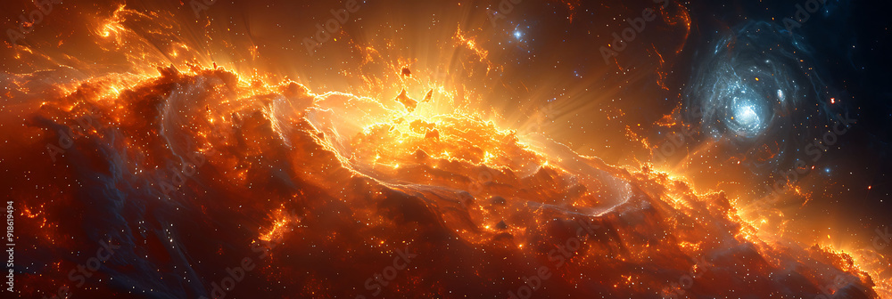 Digital simulation of the Big Bang Lines of code morph into a chaotic ...