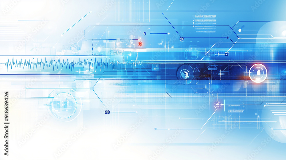 PPT background: integrating themes of smart medical technology and ...