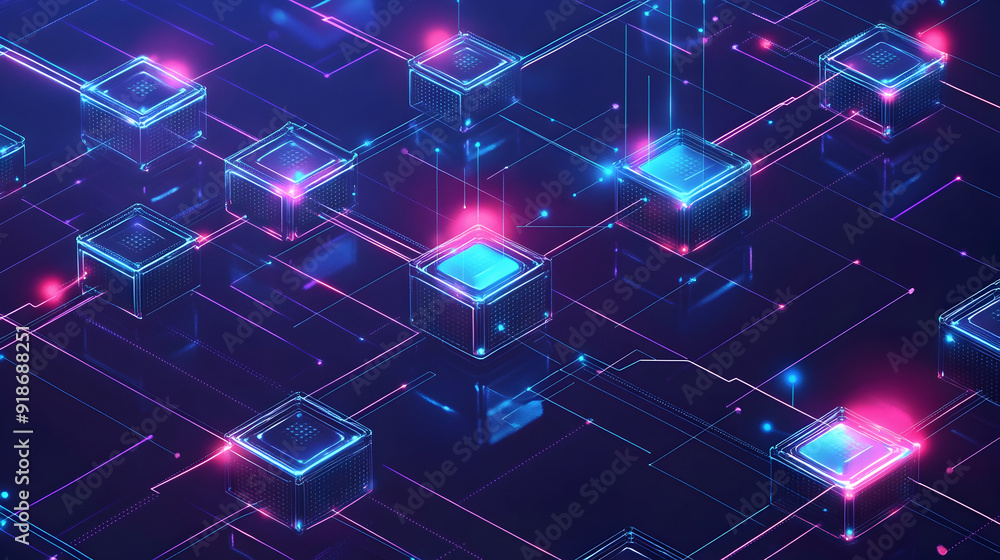 Blockchain Network Visualization - An illustration depicting a ... Blockchain Network Visualization - An illustration depicting a ...