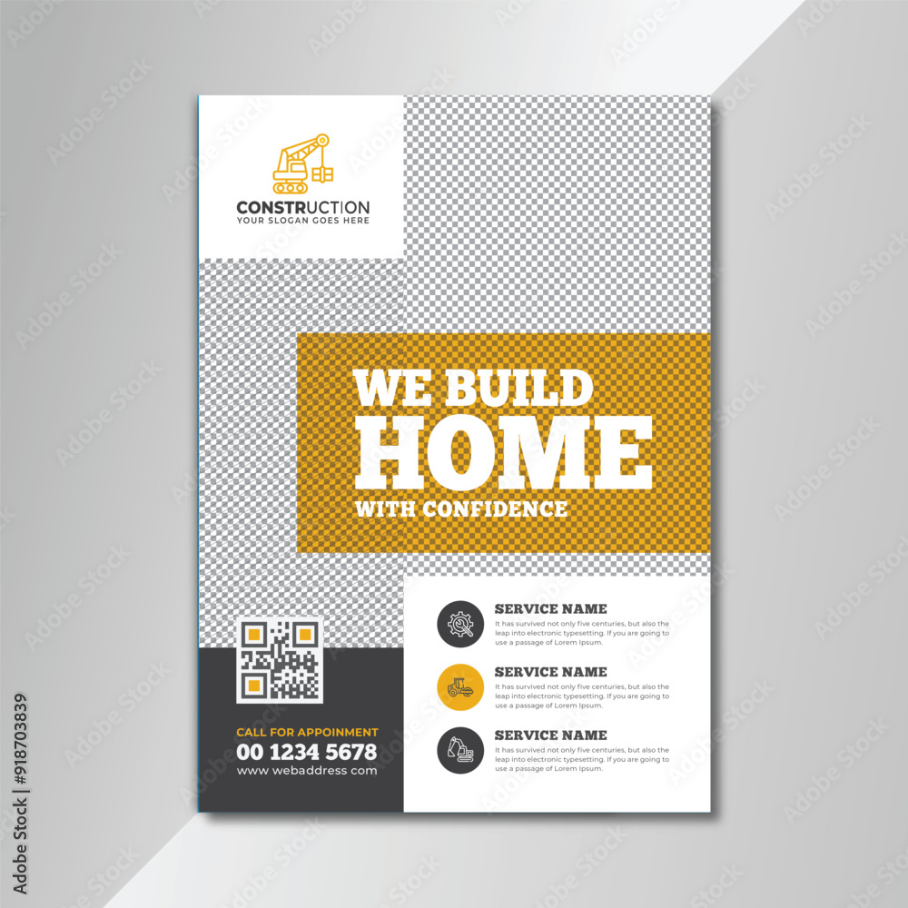 Professional Construction Flyer Template Customizable Design for ...