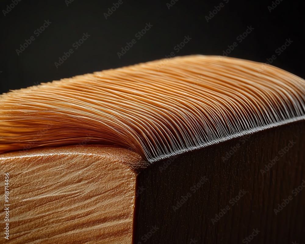 Closeup of a section of the scalp with visible hair follicles and ...
