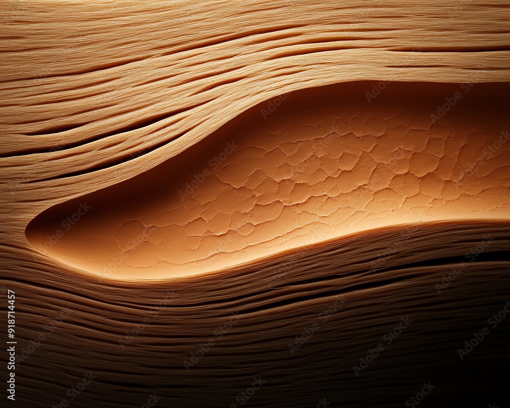 Closeup of a section of the scalp with visible hair follicles and ...