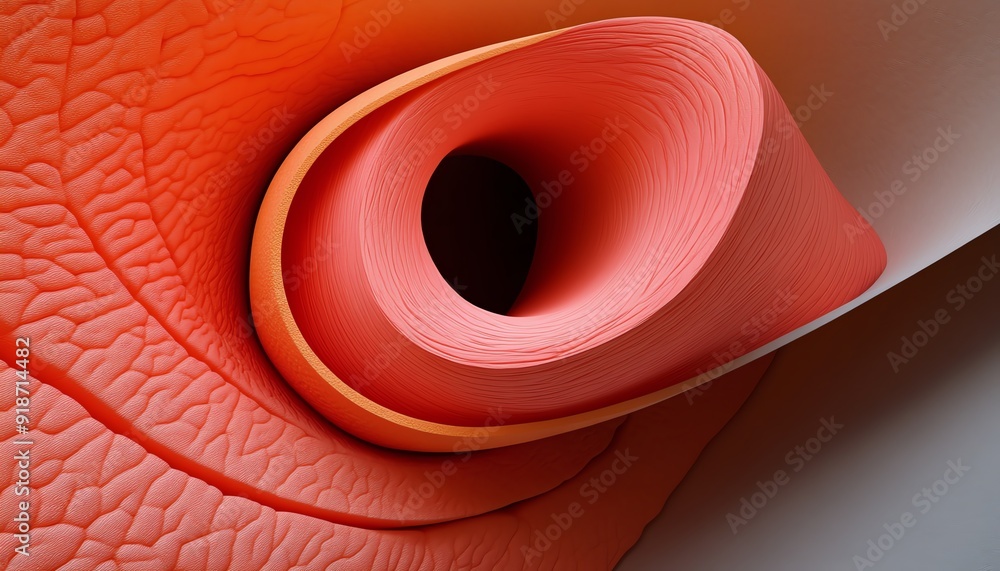 Closeup of the circular and longitudinal muscles of the small intestine ...