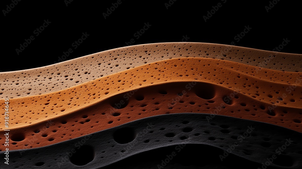 Detailed view of a mole on the skin, showing the pigmentation and ...