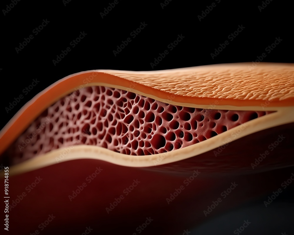 Detailed View Of The Subcutaneous Layer With Fat Cells And Connective Tissue Showing The Skin S