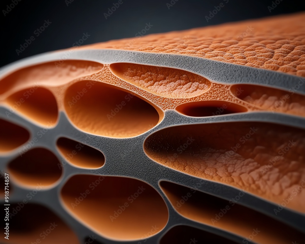 Detailed View Of The Subcutaneous Layer With Fat Cells And Connective Tissue Showing The Skin S