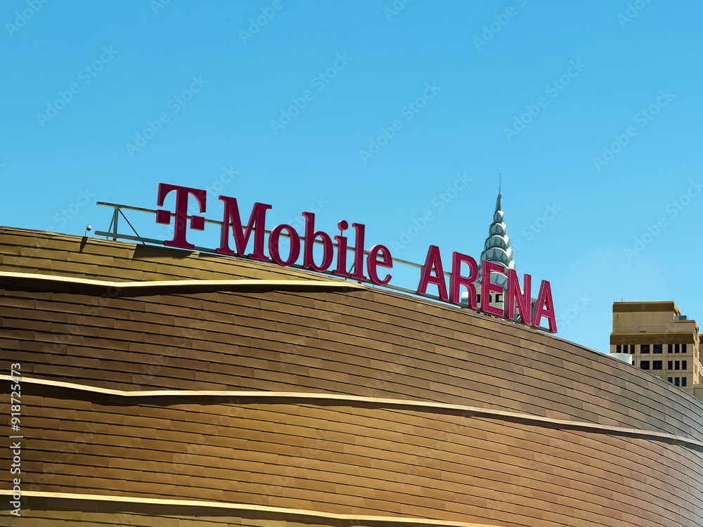Las Vegas,Nevada,USA-June 17th 2024: T-Mobile Arena logo sign Stock ...