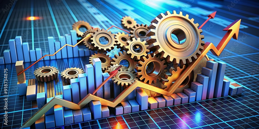 Illustrative 3D model depicting the dynamic interplay of economic ...